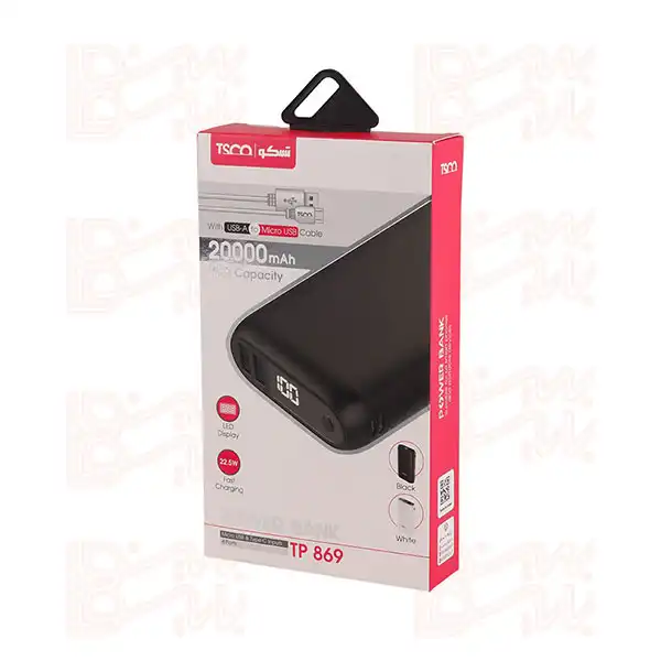 پاوربانک فست شارژ PD TSCO TP 869 22.5W 20000mAh - بینوبایو